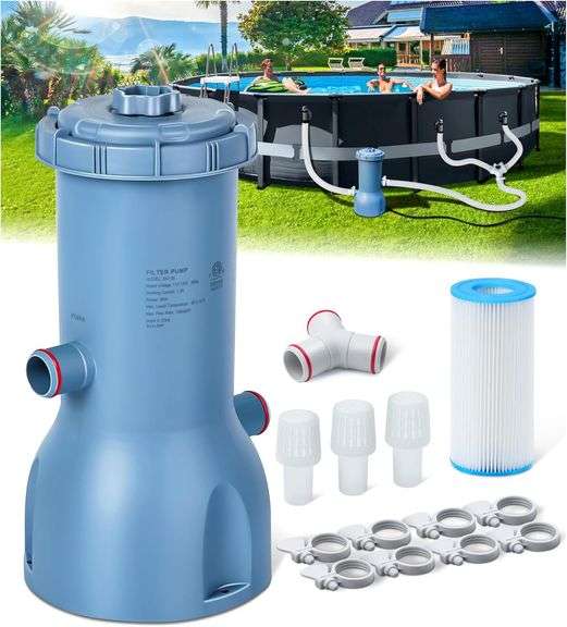 Pro Series 1000 GPH Above Ground Pool Filter Pump, Powerful Pool ...