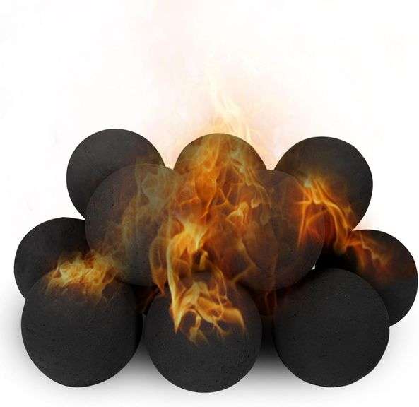 MrGas Log 15 Pack Ceramic Fire Balls, 3 Inch Round Fire Stones ...