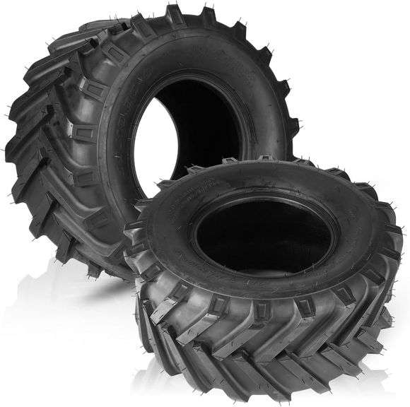2 pcs 18X9.50-8 Lawn Mower Tires, Natural Rubber Turf Tire for Riding ...
