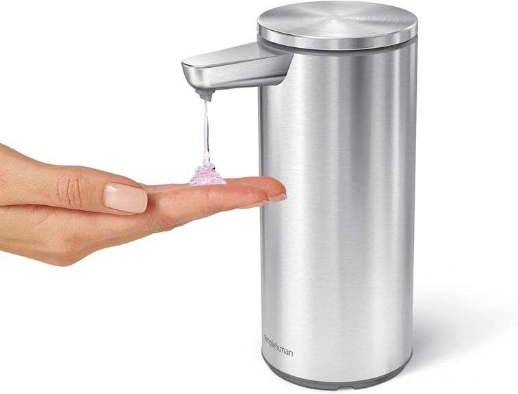 simplehuman 266 ml Sensor Pump, Touch-Free Rechargeable Liquid Soap ...