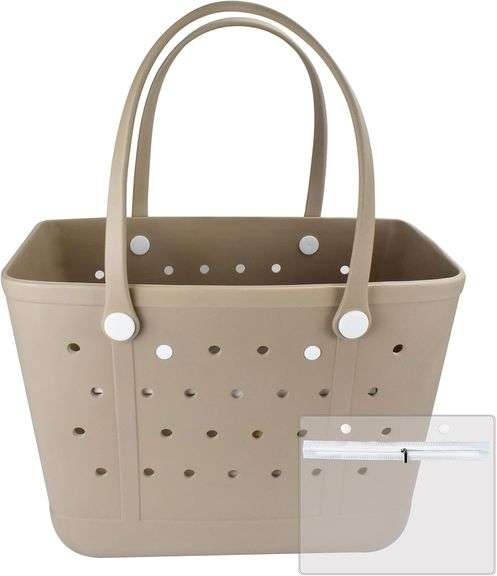 X Large Beach Bag, Oversized Rubber Beach Bag, Washable Open Tote Bag ...