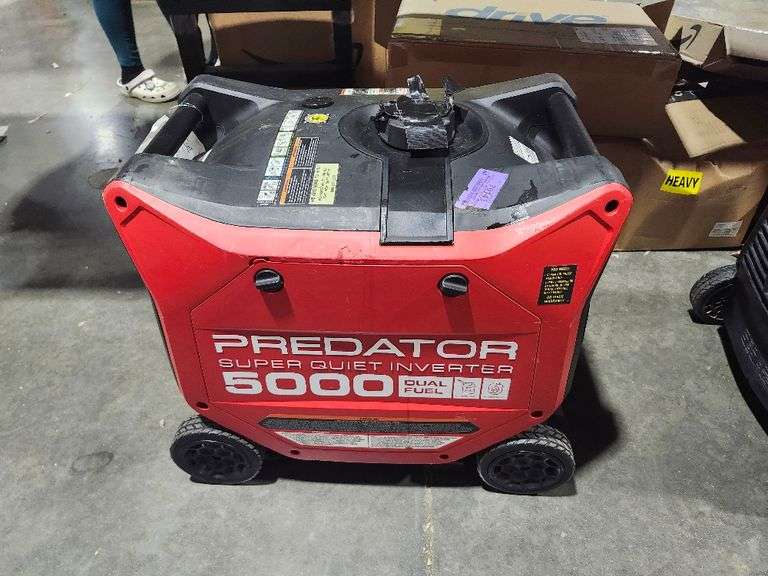 PREDATOR 5000 Watt Dual-Fuel SUPER QUIET Inverter Generator with Remote Start and CO SECURE ...