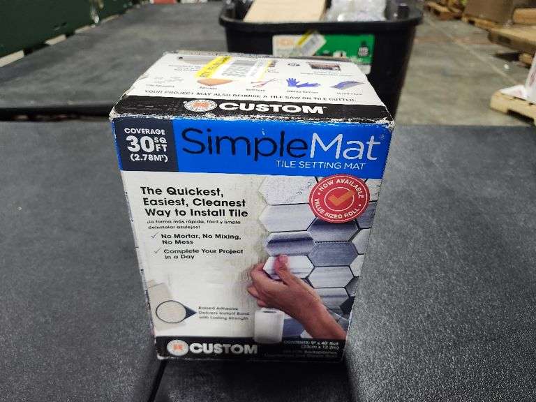 SimpleMat 30 sq. Ft. (9 in. W x 3.3 ft. L x 5 mm T) Tile Setting Mat ...