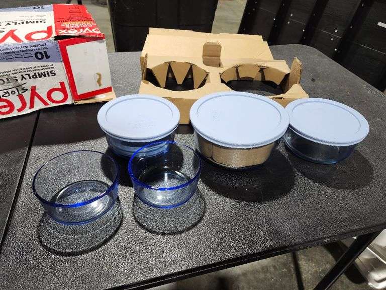 Pyrex Simply Store Tinted 10-Piece Round Glass Storage Set with 2c/4c ...