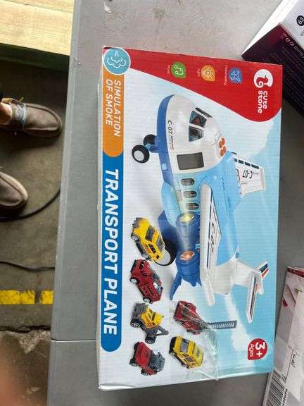 CUTE STONE Toy Airplane Plane Toy with Smoke, Sound and Light, Fricton ...