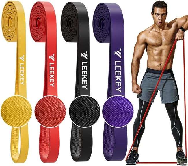 LEEKEY Resistance Bands, Exercise Bands Pull Up Assist Bands - Workout ...