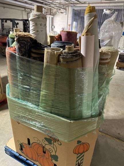 Pallet Of Upholstery Fabric - Matthews Auctioneers