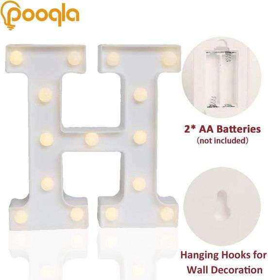 Pooqla LED Marquee Letter Lights Alphabet Light Up Sign for Wedding ...