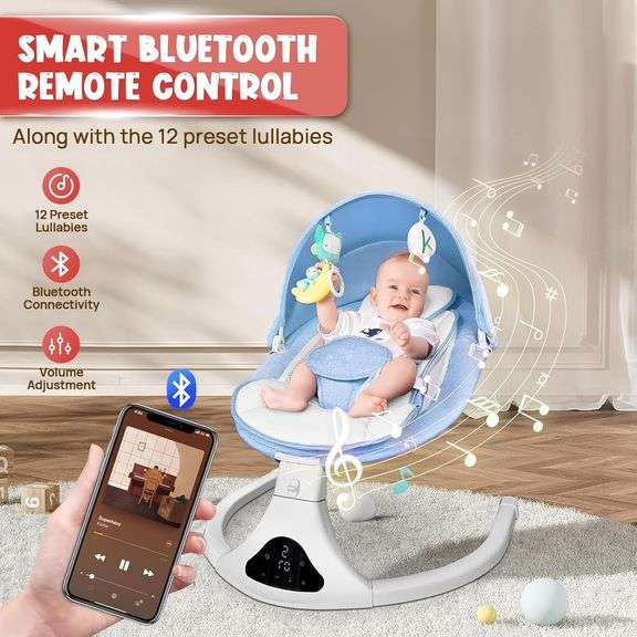 Electric Baby Swing for Infants to Toddler| Portable Infant Swing with ...