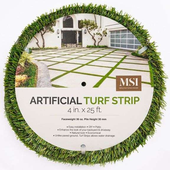 Emerald Green 0.33 ft. X 25 ft. X 30 mm Cut to Artificial Turf Strips ...