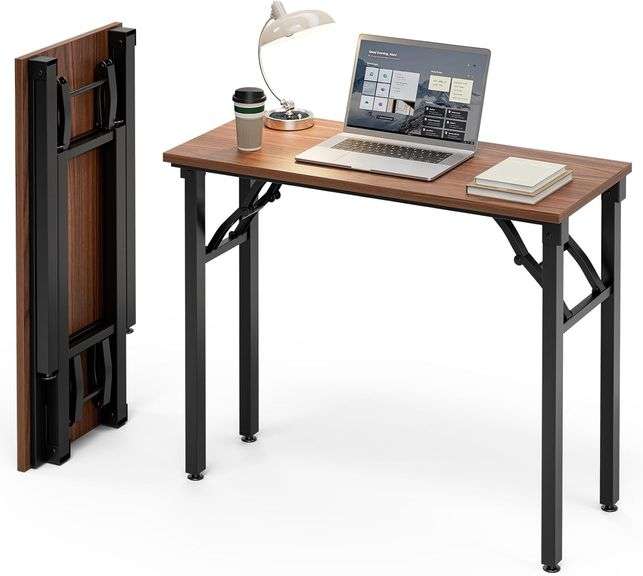 Frylr Small Folding Computer Desk Portable 35.8 Inch Foldable Laptop ...
