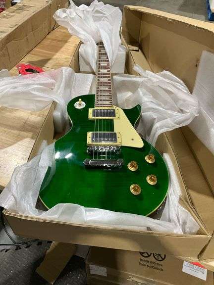 ivy ILS-300 EGR Les Paul Solid-Body Electric Guitar, Emerald Green ...