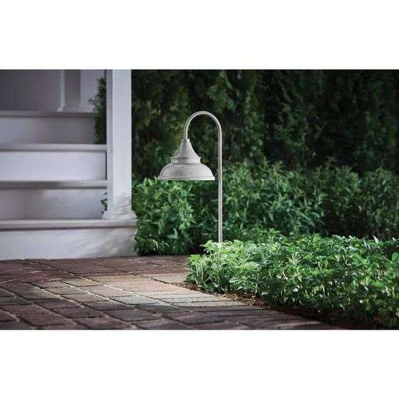 Low Voltage 100 Lumens Galvanized Outdoor Integrated LED Farmhouse Path ...