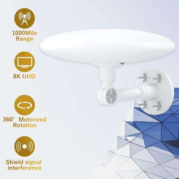 AusQo Outdoor TV Antenna 8K 4K 1080P Supports 1000+ Miles Range 360 ...