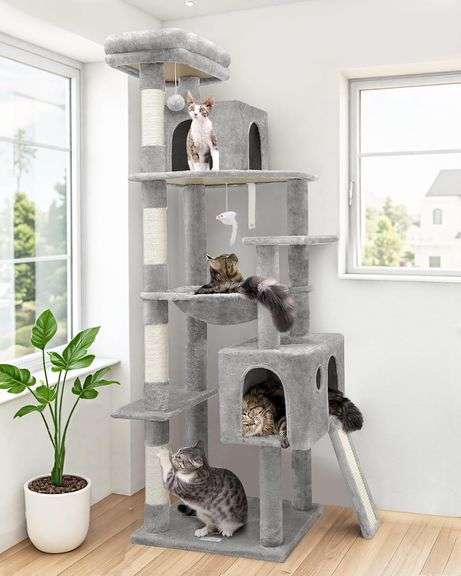 Globlazer Heavy Duty Cat Tree, 70 inch Sturdy Cat Tree for Indoor Cats ...