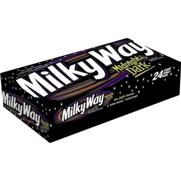 Milky Way Midnight Dark Chocolate, 1.76 Oz, 24 Count - Matthews Auctioneers