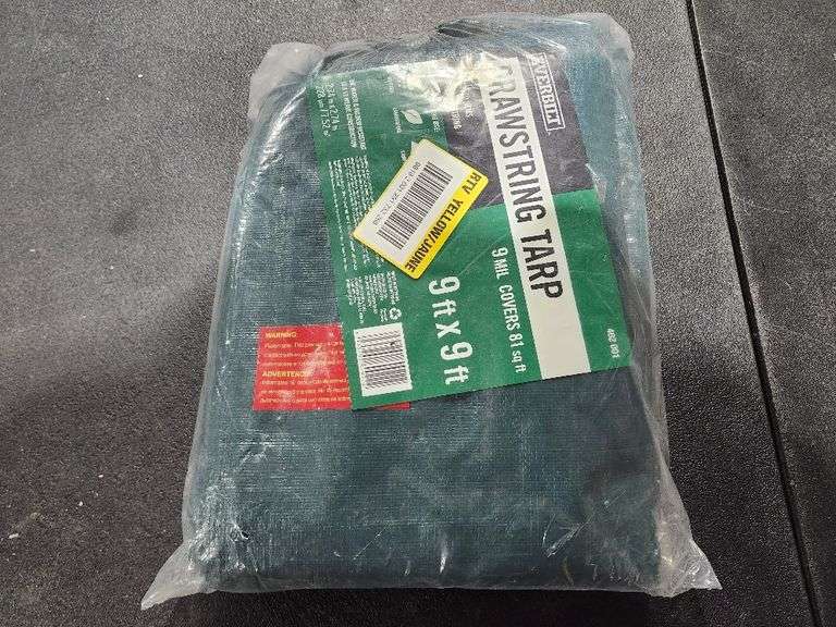 9 ft. X 9 ft. Draw String Tarp - Matthews Auctioneers