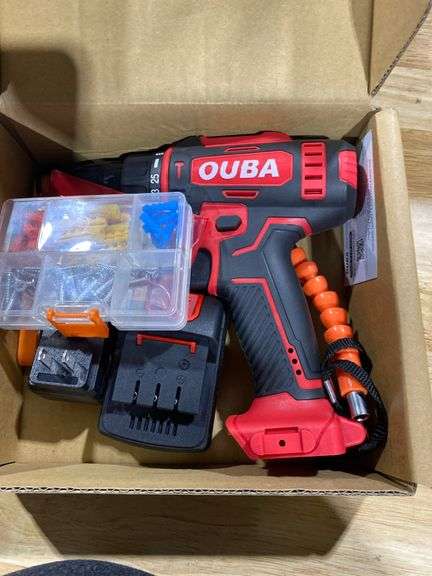 OUBA Cordless Drill Set, 12.8V Lithium Lon Power Drill Cordless with ...