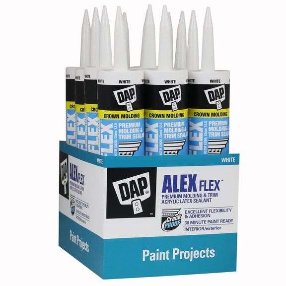 Alex Flex 10.1 oz. White Premium Molding and Trim Sealant (12-Pack ...