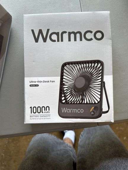Warmco 10000mAh Portable Travel Fan 7-inch, 10-24H Runtime Ultra-thin ...