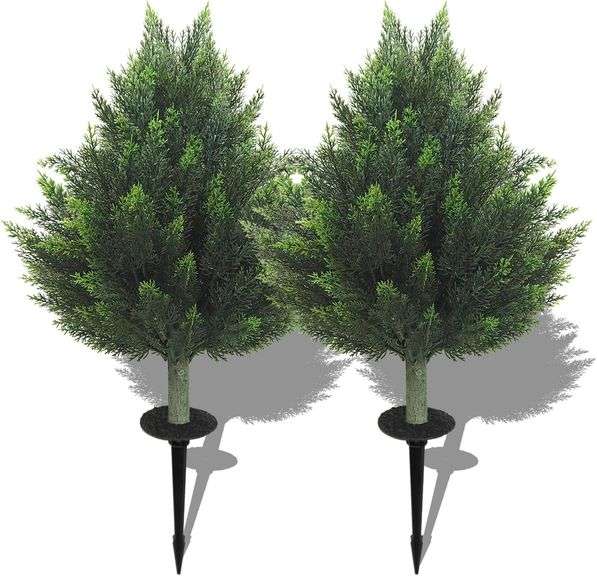 R's Ceder Artificial Topiary Cedar Tree 32 inch Faux Little Bush Cedar ...