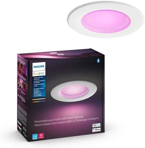 Philips Hue Smart Recessed 6 Inch LED Downlight - White and Color ...