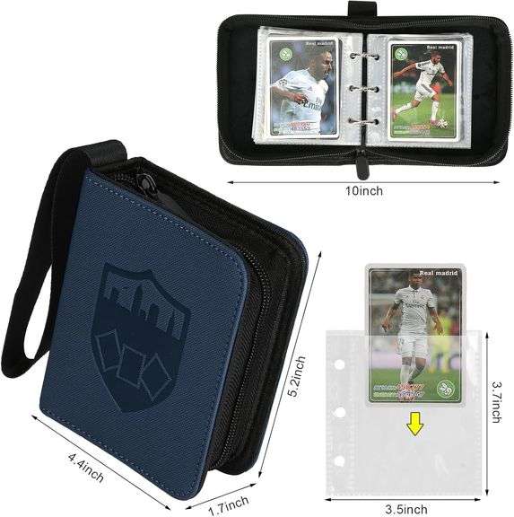 GERMUN Mini Card Binder 1 Pocket, 80 Pockets Trading Card Binder ...