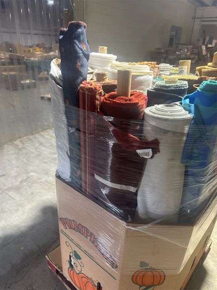 Pallet Of Upholstery Fabric - Matthews Auctioneers