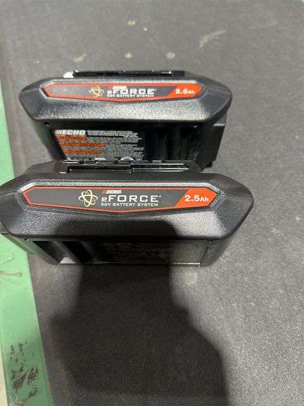(2) Echo e Force 56V 2.5Ah Batteries - Matthews Auctioneers
