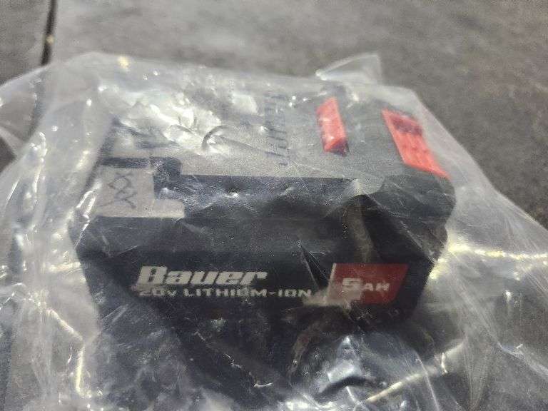 BAUER 20V 5 Ah High-Capacity Lithium-Ion Battery - Matthews Auctioneers