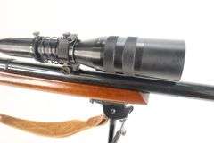 Custom 220 Swift rifle with Bull Barrel, Thumbhole Stock & Mauser ...