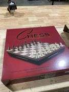 Aria Chess Inlaid Wood Board Game with Weighted Wooden Pieces and Tray ...