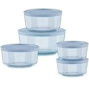 Pyrex Simply Store Tinted 10-Piece Round Glass Storage Set with 2c/4c ...