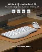 ProtoArc Backlit Bluetooth Ergonomic Keyboard, EK01 Plus Full Size ...