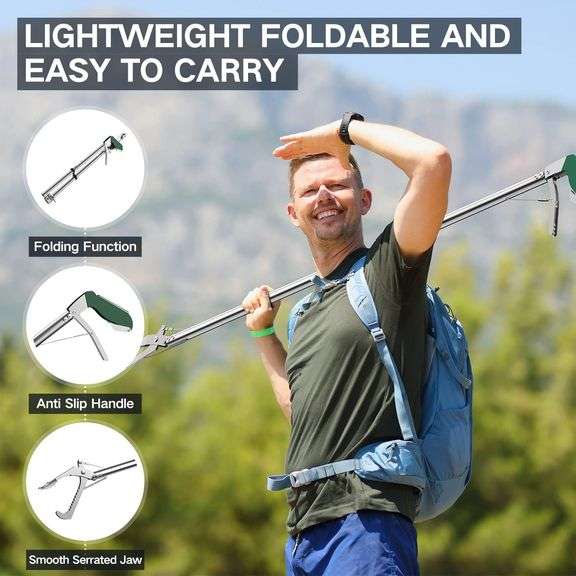 GYORGKSHI 60 Snake Tongs Collapsible Grabber Professional Reptile Snake ...