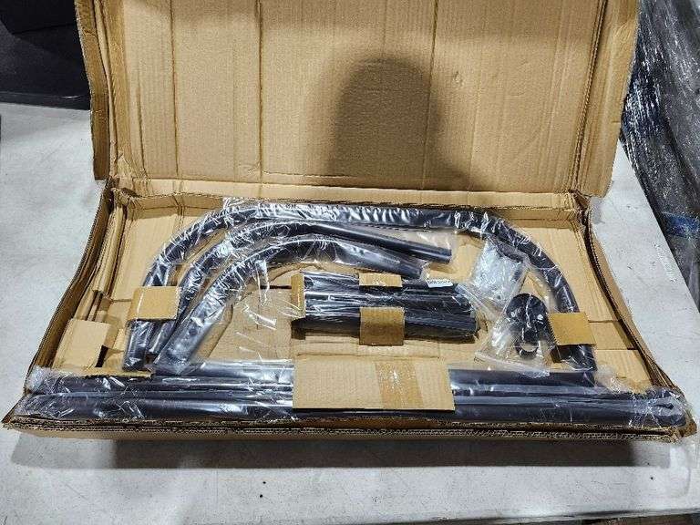 54 in. Extra-Large x 26 in. Rustproof Aluminum Hoop Shower Rod in Oil ...