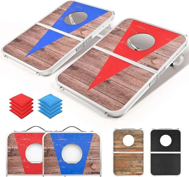 ROPODA Portable Cornhole Board Set,24 x 16 in Corn Hole Games for ...