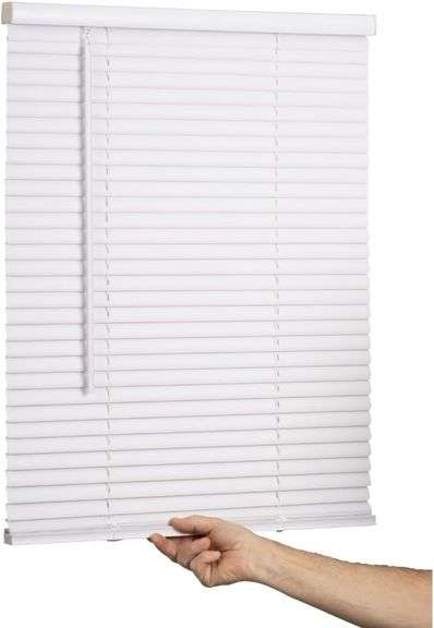 LOTUS & WINDOWARE Cordless Mini Blind, 1" Vinyl Slats, 43" Wide x 48 ...