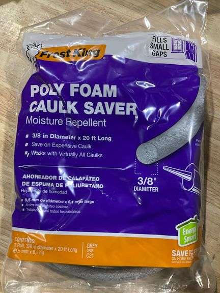 Poly foam caulk saver - Matthews Auctioneers