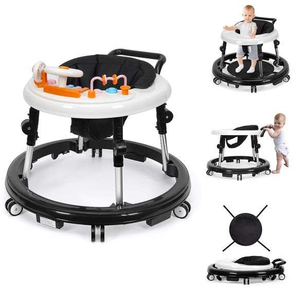 Music and Lights Baby Walker Foldable with 9 Adjustable Heights, Baby ...