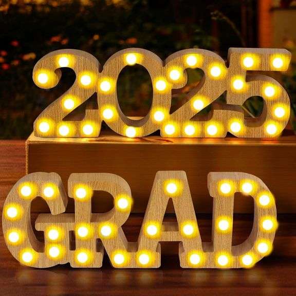 2025 Light Up Numbers, Wood Graduation Decorations, Static/Flash Led ...
