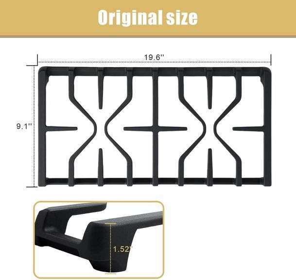 zcafmf WB31X27151 & WB31X24736 Cast Iron Stove Grate Set, Premium ...
