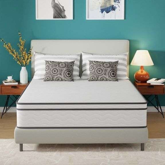 FDW 12 Inch Queen Bamboo Charcoal Innerspring Mattress in a Box with ...
