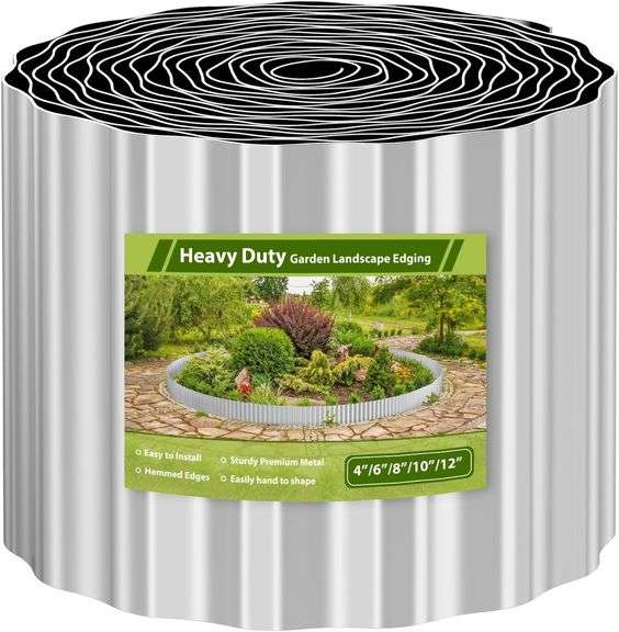 OUSHENG Corrugated Metal Garden Edging Border, 6' x 20FT Landscape ...