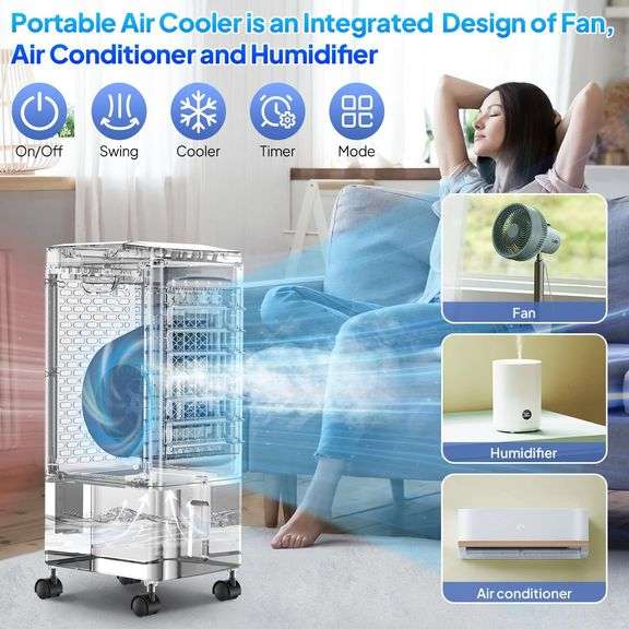 Portable Air Conditioners No Window Needed, 3 IN 1 Air Conditioner ...