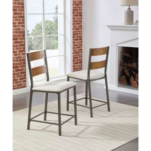 Stellany Collection D489-124 Counter Height Bar Stool with Foam ...