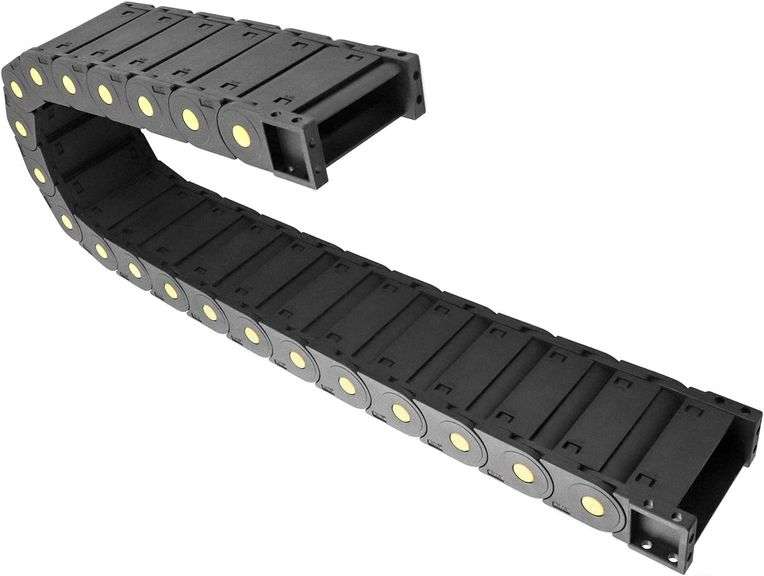 QWORK Cable Drag Chain Wire Carrier High Toughness Closed Plastic Chain ...