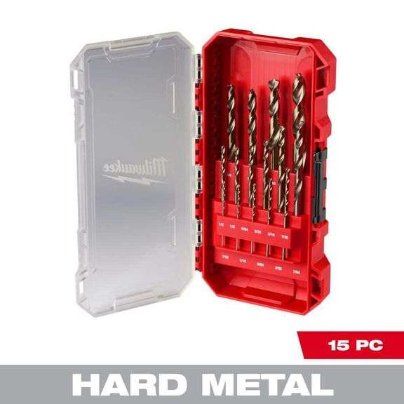 Milwaukee Cobalt Red Helix Drill Bit Set for Drill Drivers (15-Piece ...