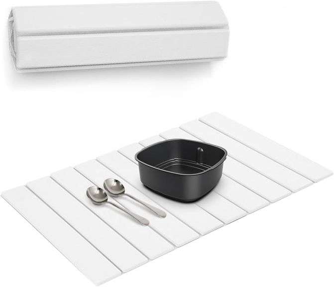 Large Stone Dish Drying Mats for Kitchen Counter, Foldable Fast Dry ...