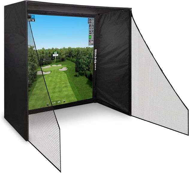 Golf Simulator Cage with Impact Netting and All Poles - Matthews ...